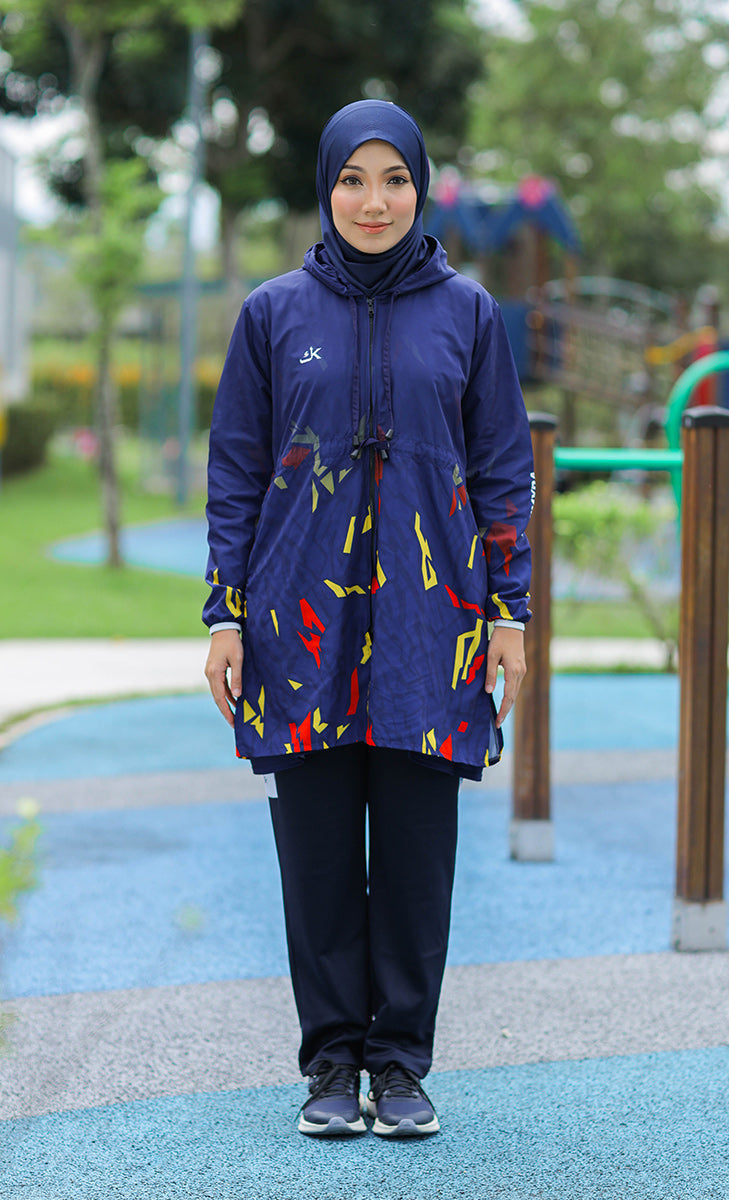 Kimbreaker Electraluxe Agile Blue - Modest Windbreaker – KIMYRA