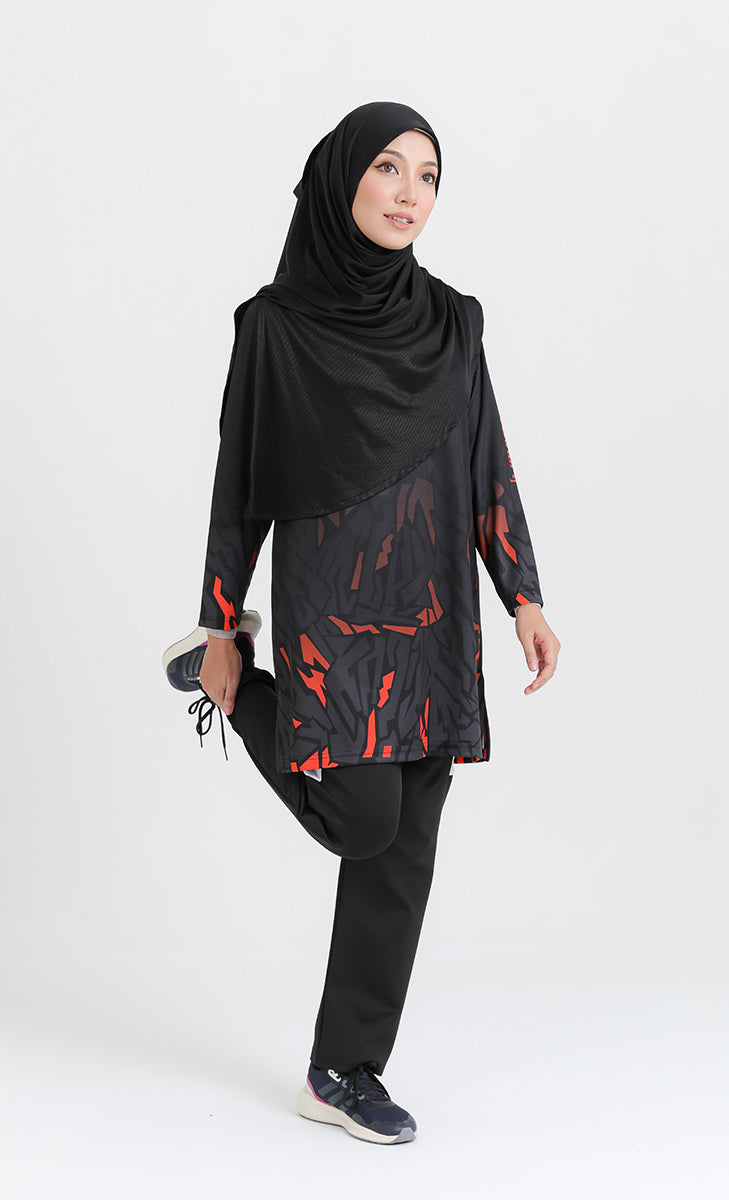 Kimyra Muslimah Electraluxe Couple Set - Swift Orange – KIMYRA