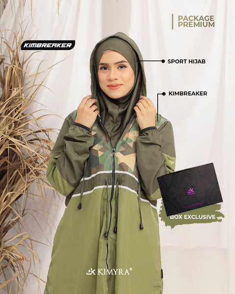 Pakej Set - Kimbreaker Flamingo Pink - Muslimah Modest Windbreaker – KIMYRA